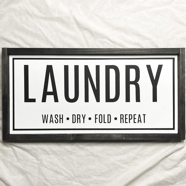 Wood Laundry Sign - Etsy