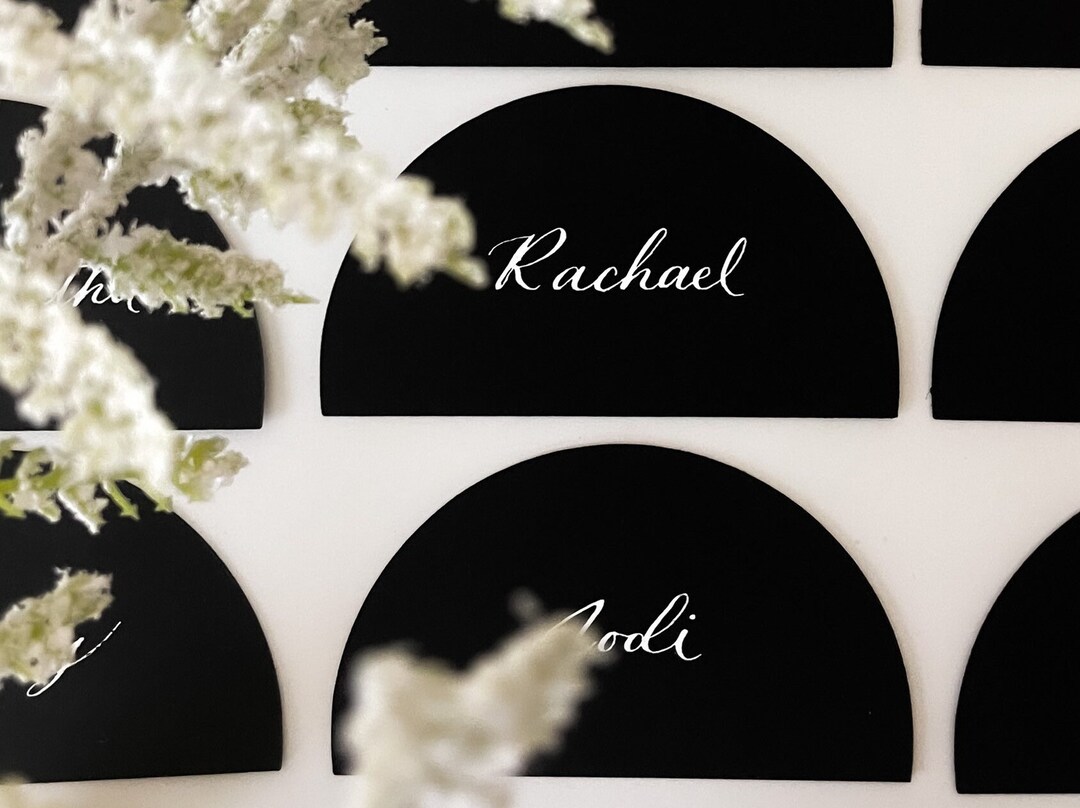 Half Circle Table Cards/escort Cards/modern Table - Etsy