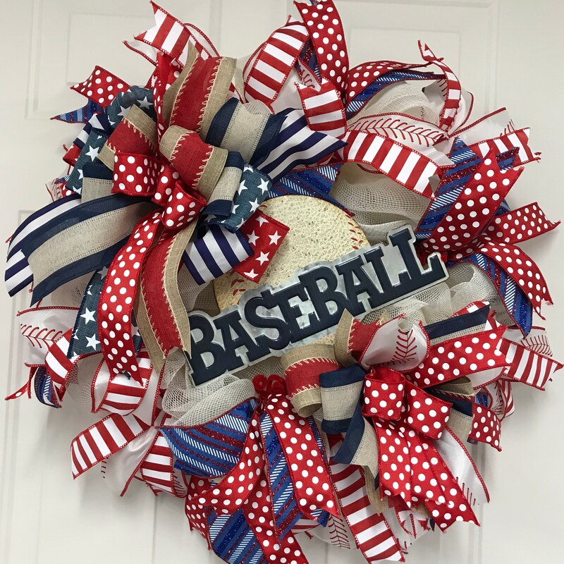 Baseball Wreath - Etsy
