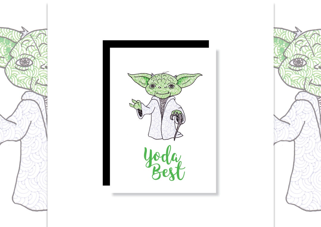 Yoda Best Card - Etsy