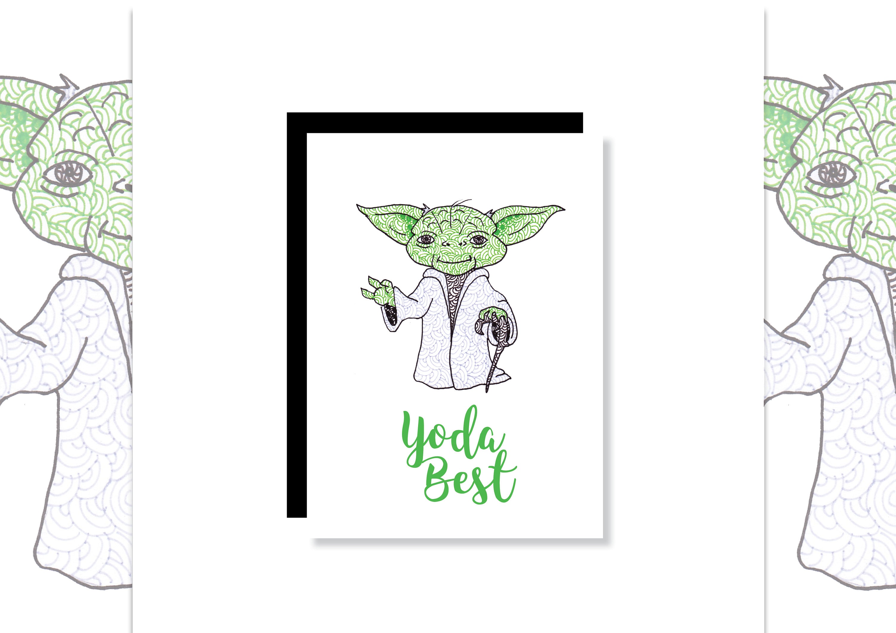 Yoda Best Card - Etsy
