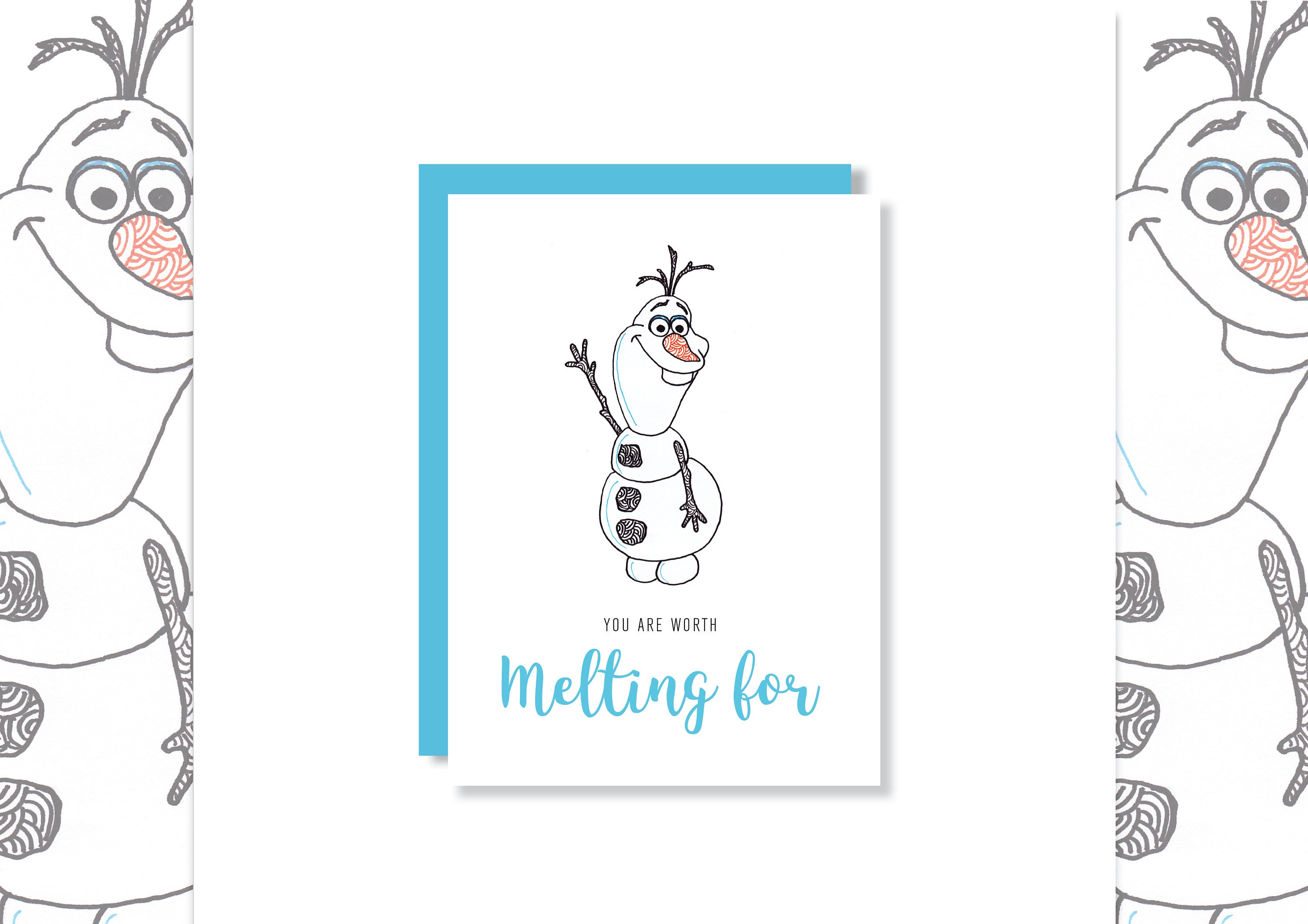 Olaf Melting Coloring Page