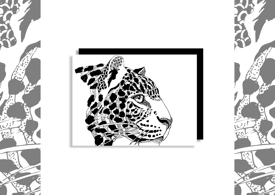 Leopard Card - Etsy