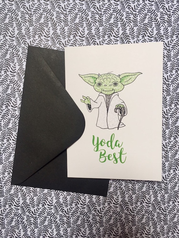 Yoda Best Card - Etsy