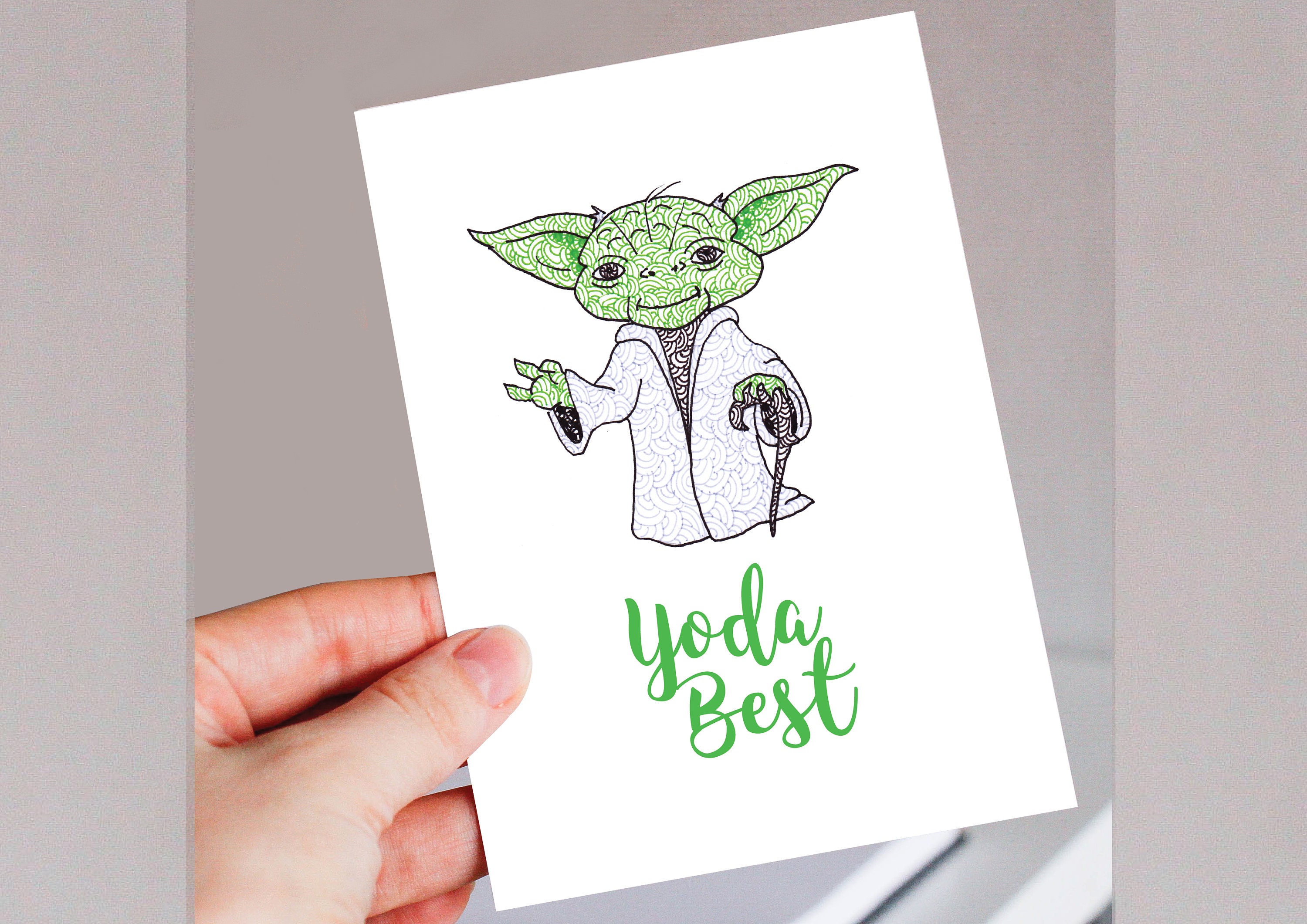 Yoda Best Card - Etsy