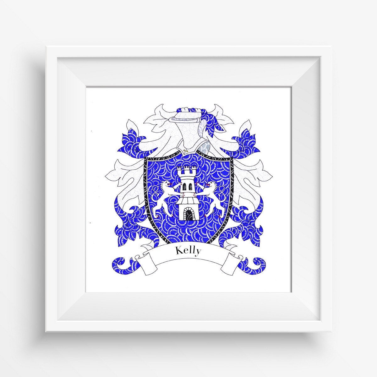 Individual Name Crest Print - Etsy