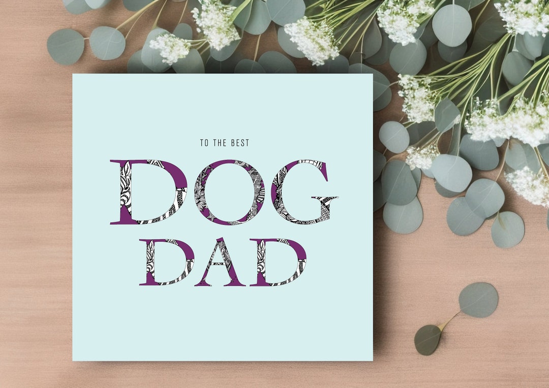 Best Dog Dad Card - Etsy