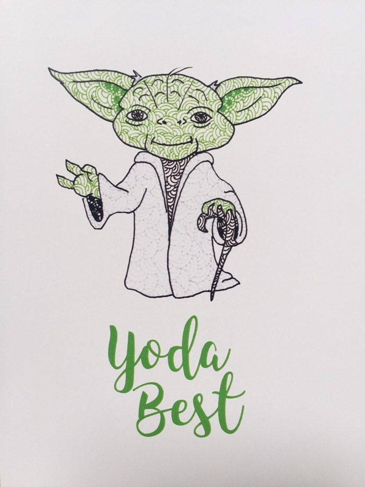 Yoda Best Card - Etsy