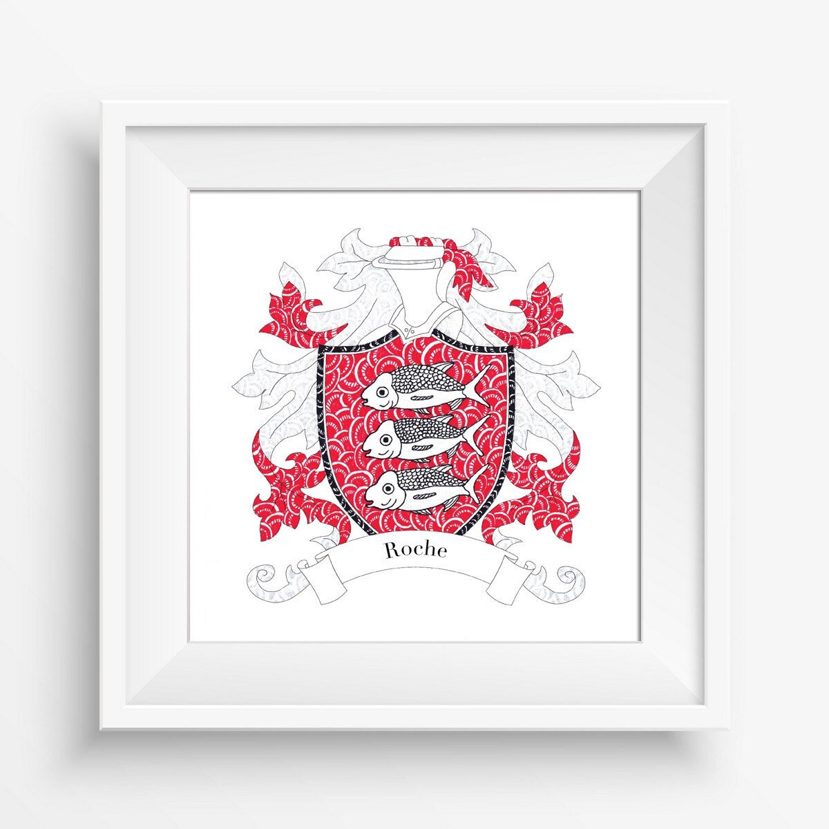 Individual Name Crest Print - Etsy