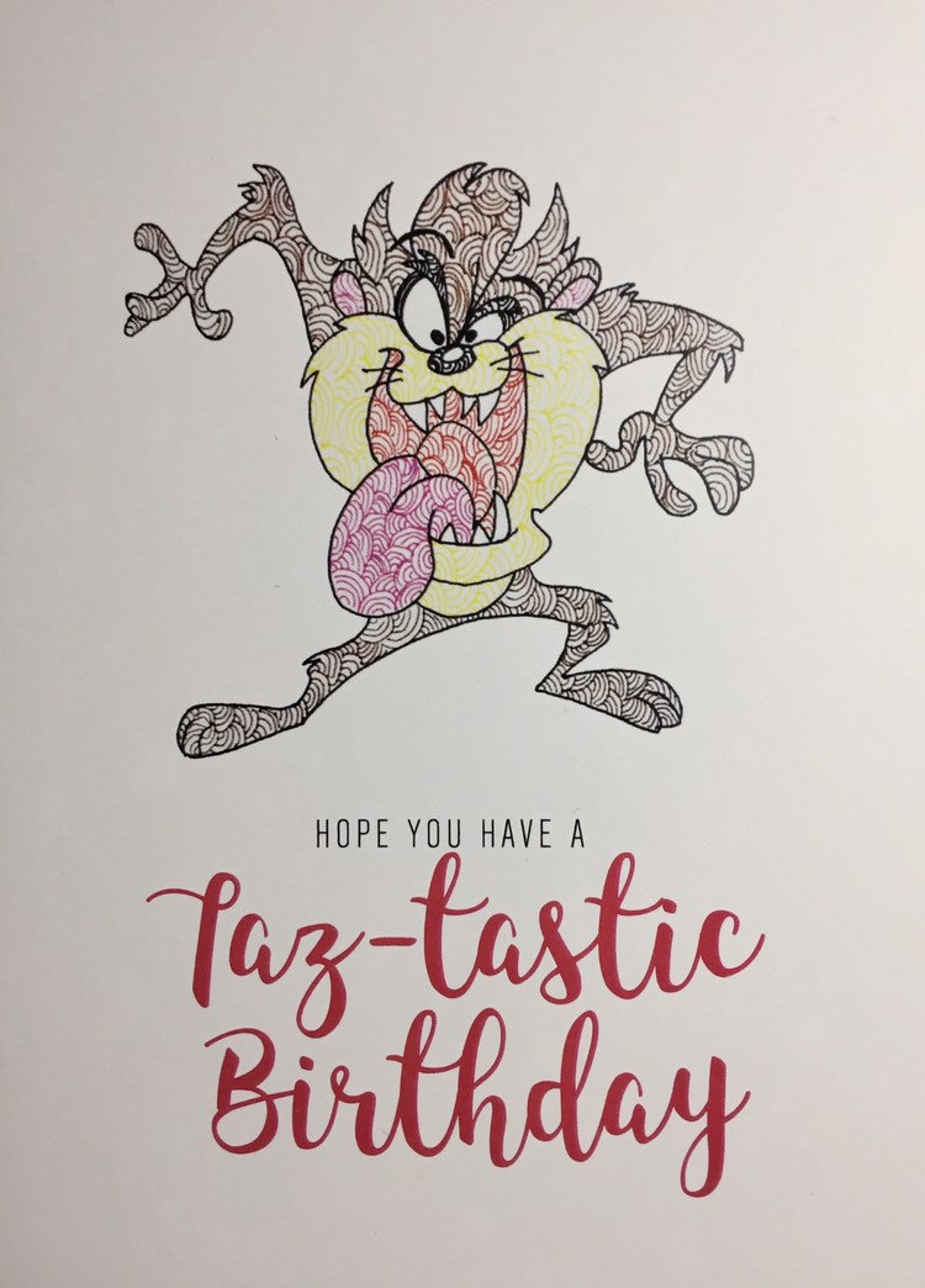 Have a Taz-tastic Birthday Card | Etsy