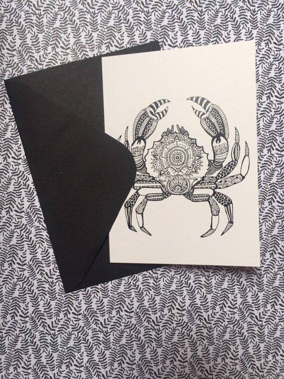 King crab card | Etsy