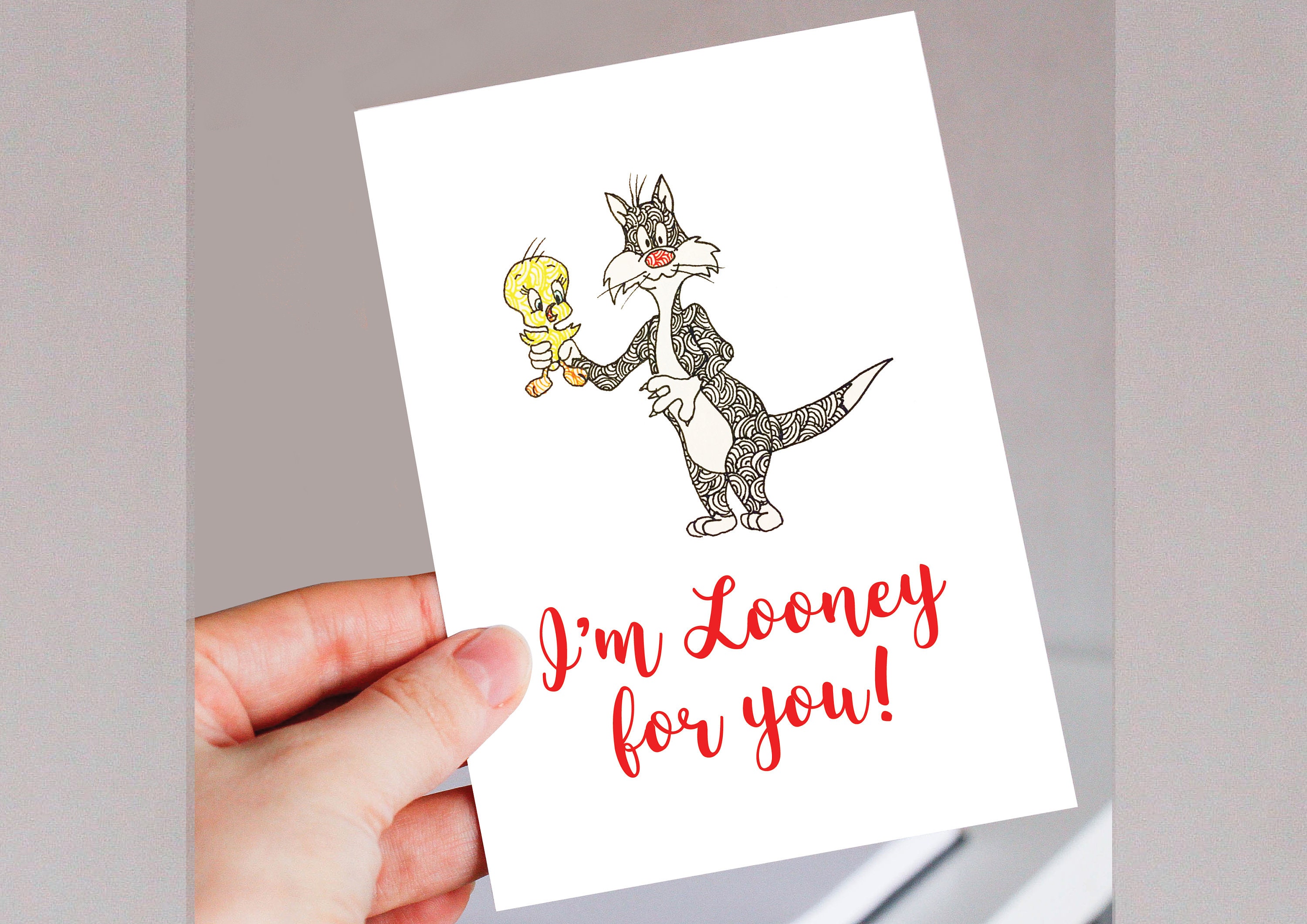 Looney Toons Card - Etsy