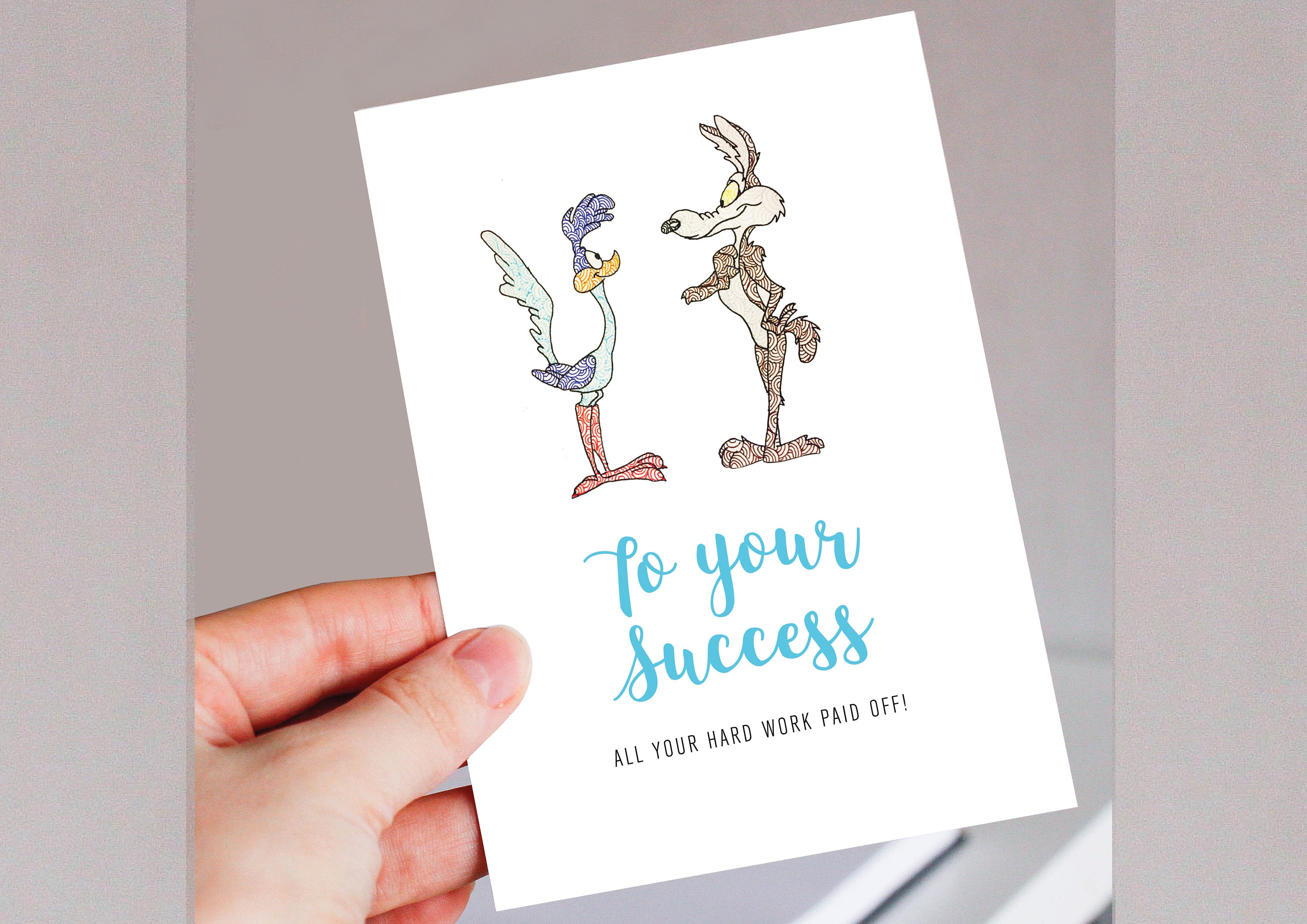 Road Runner Card - Etsy