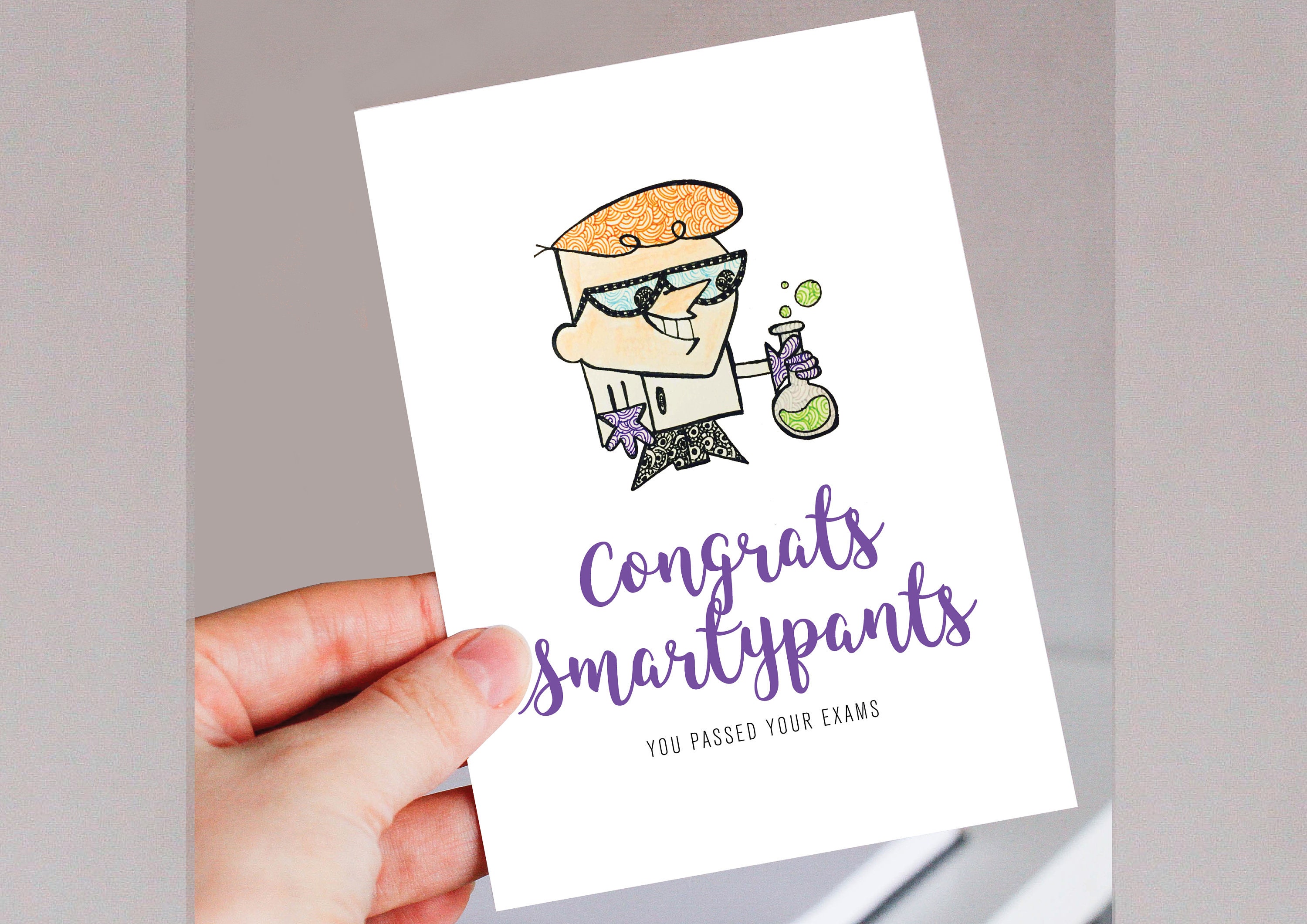On Passing Your Exams Greeting Card - Etsy