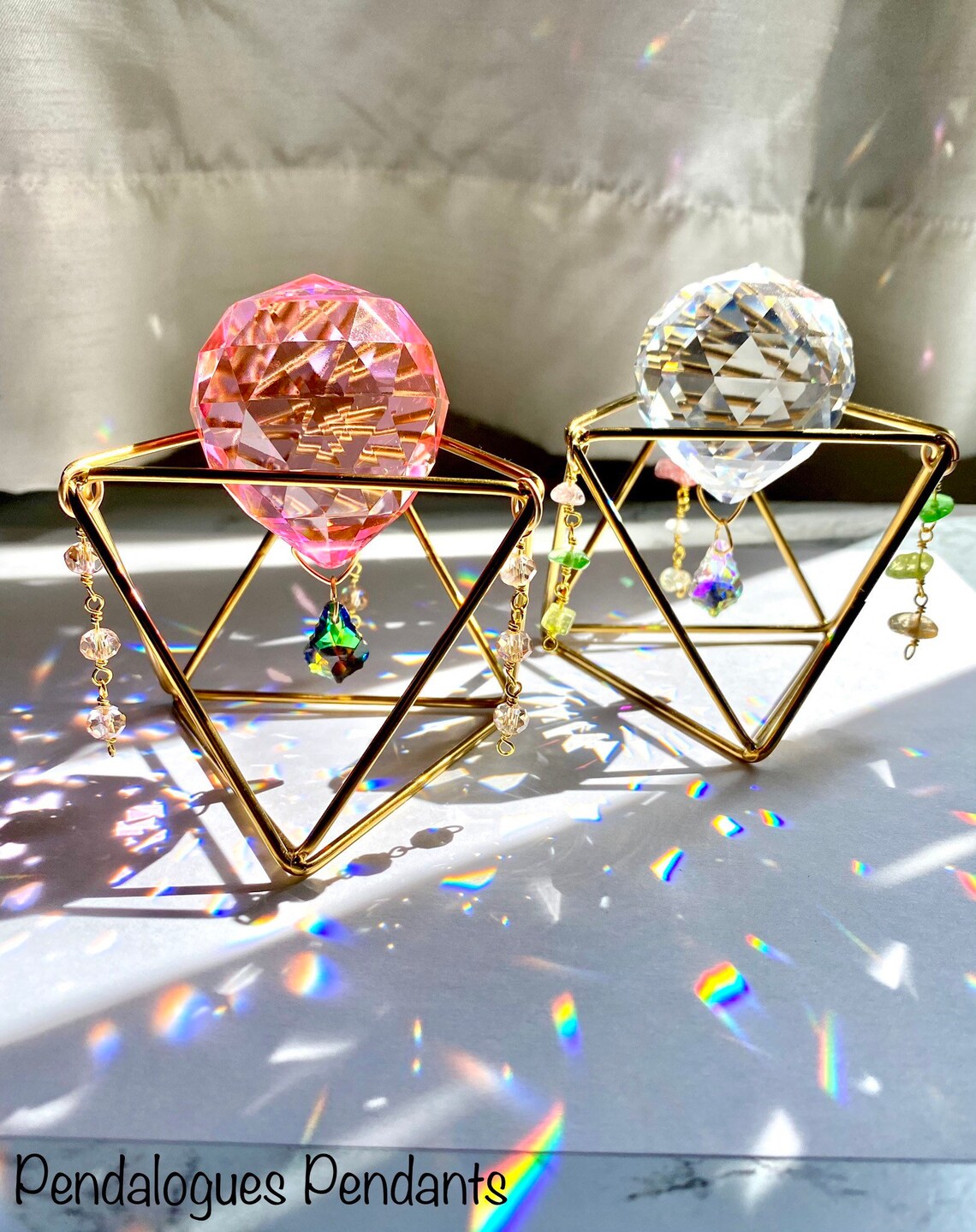 Tabletop Suncatcher Crystal Prism Ball Rainbow Decor Crystal - Etsy