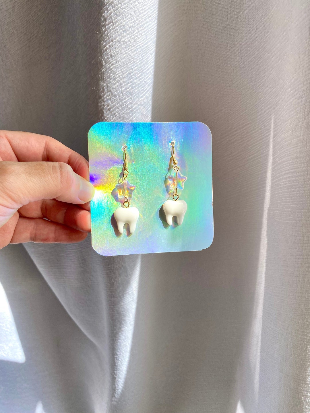 STARRY TOOTH Earrings Suncatcher Gold Party Jewelry Trendy Dentist ...