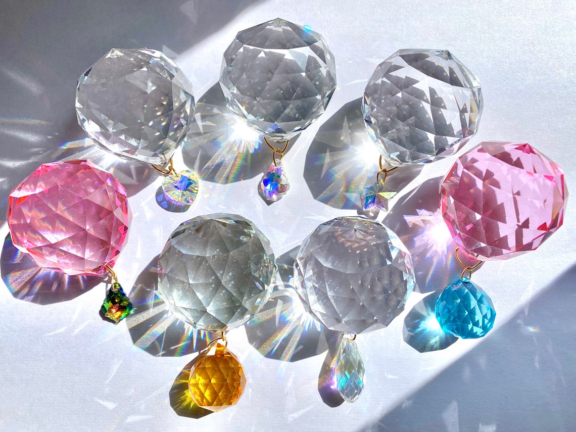 Tabletop Suncatcher Crystal Prism Ball Rainbow Decor Crystal - Etsy