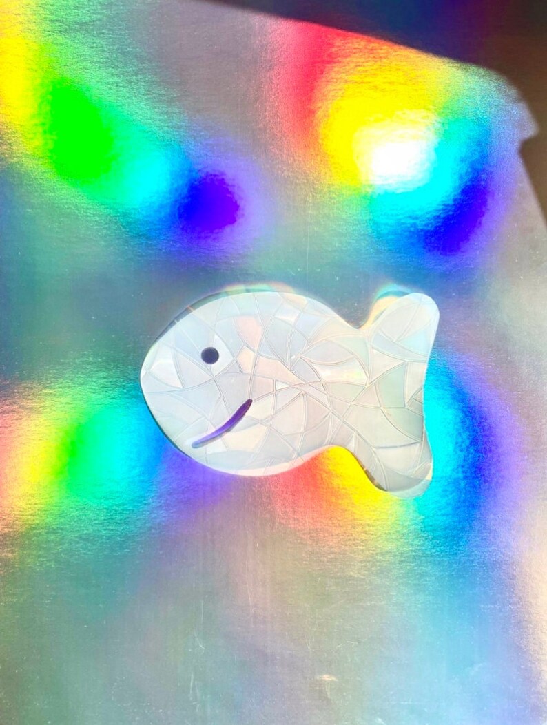 GOLDFISH PACK Suncatcher Clings Window Sticker Snack Ocean Fish Shark ...