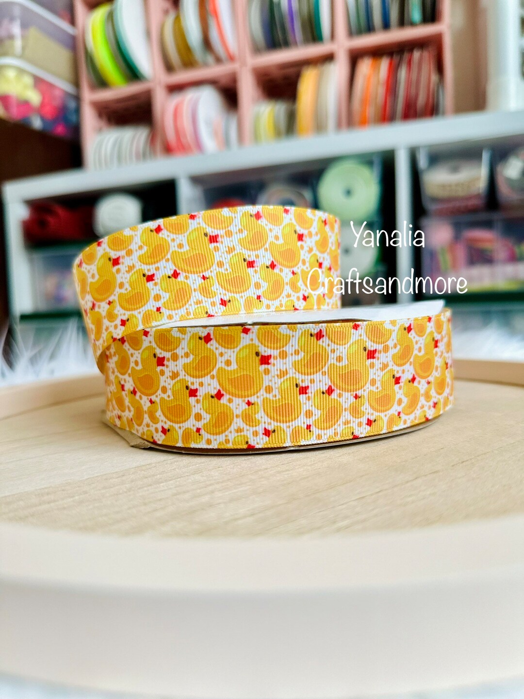 1.5 Grosgrain Ribbon, Duck Grosgrain Ribbon, Hairbow Ribbon, Duck Print ...