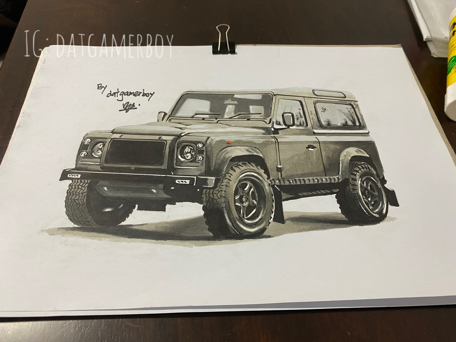 Land Rover Defender Marker Drawing Print | Etsy