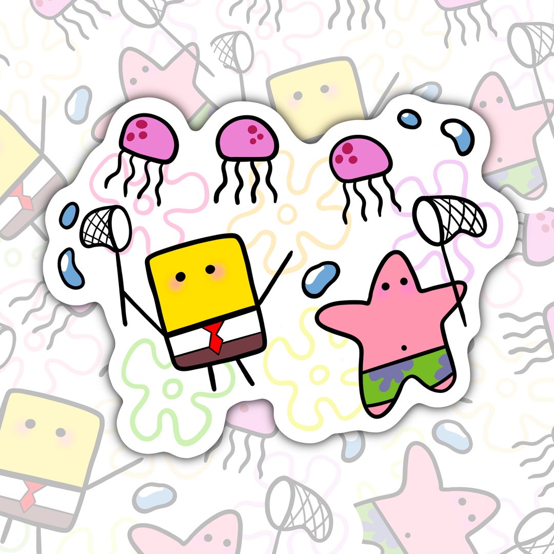 Sponge and Star STICKER - Etsy