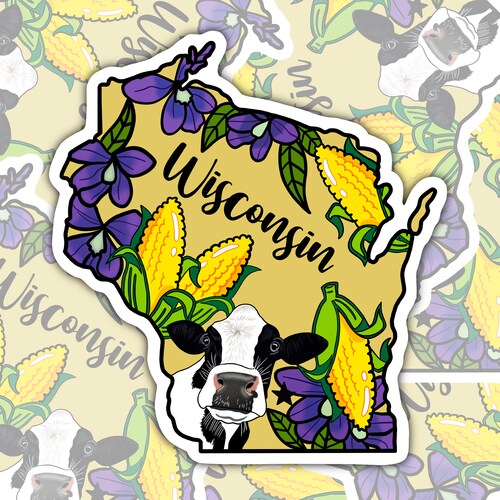 Wisconsin Sayings Sticker Minimalistic Wisconsin State - Etsy