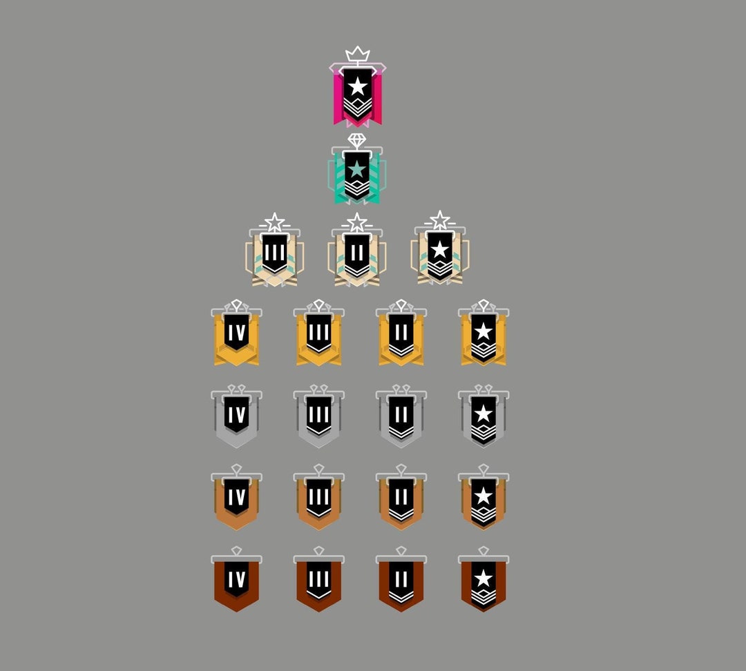 Rainbow Six Siege Rank Emblems SVG and PNG Files - Etsy Canada