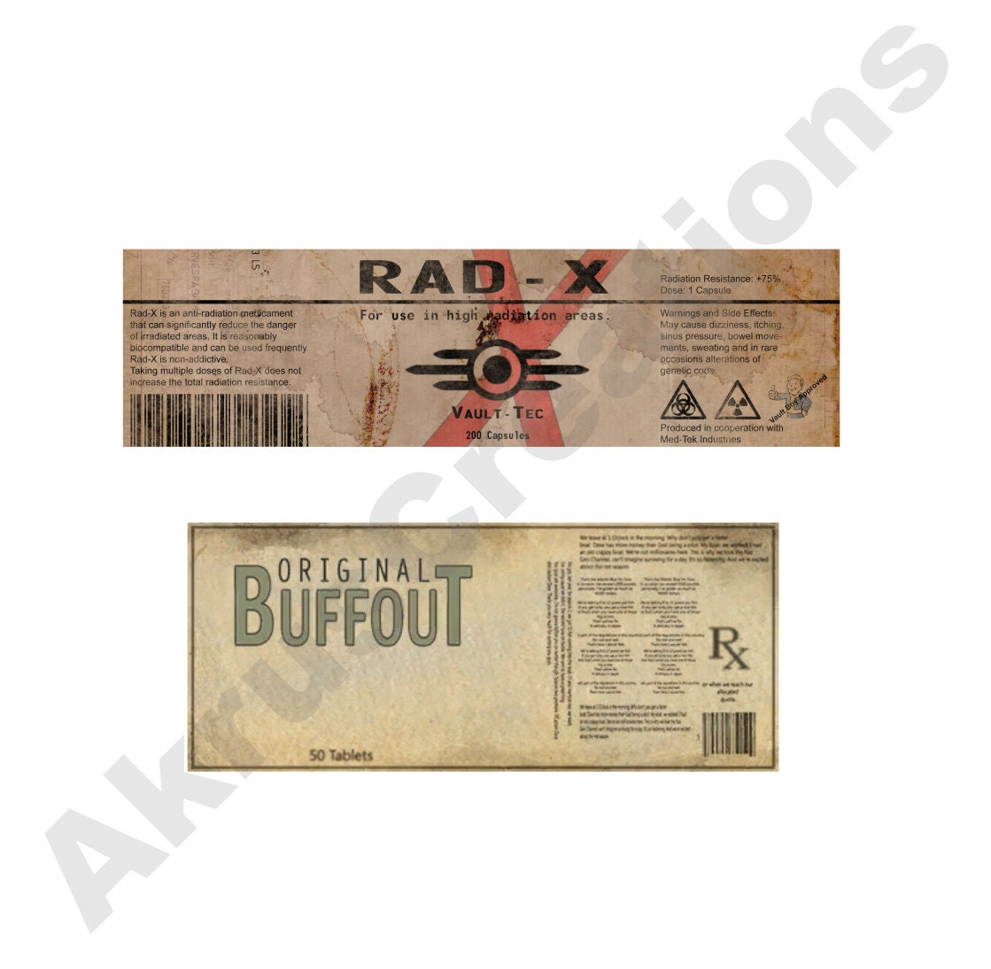 Fallout Chems Label Printable Sticker File - Etsy