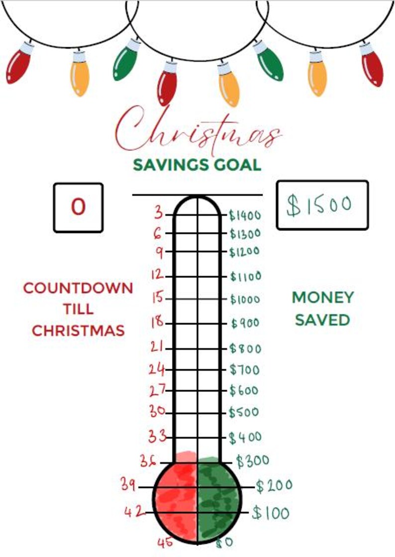 Christmas Savings Tracker Printable Holiday Budgeting Christmas ...