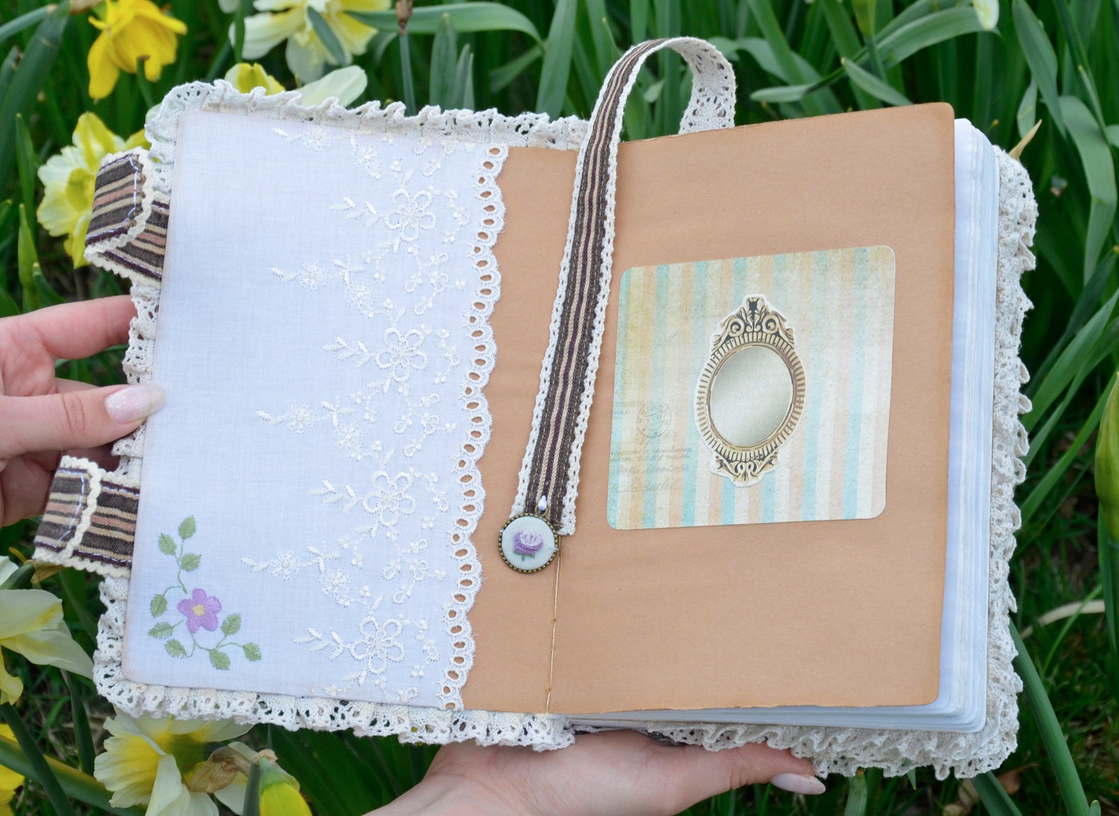 Original A5 Handmade Vintage Style Notebook Brazilian Style Embroidery ...