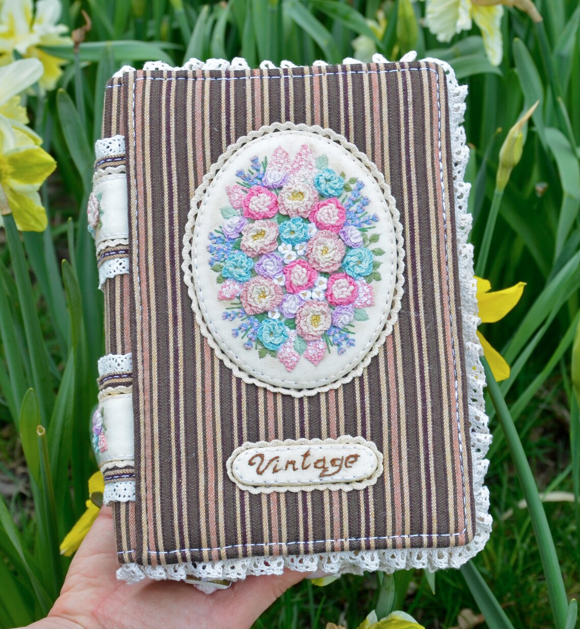 Original A5 Handmade Vintage Style Notebook Brazilian Style Embroidery ...