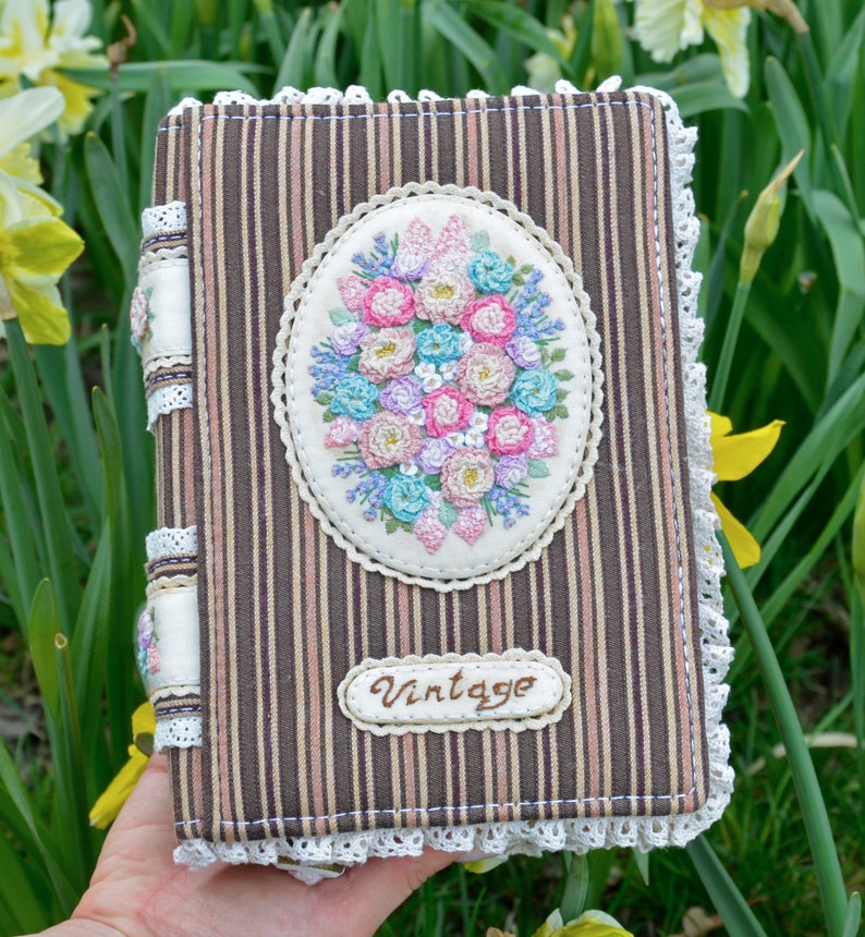 Original A5 Handmade Vintage Style Notebook Brazilian Style Embroidery ...