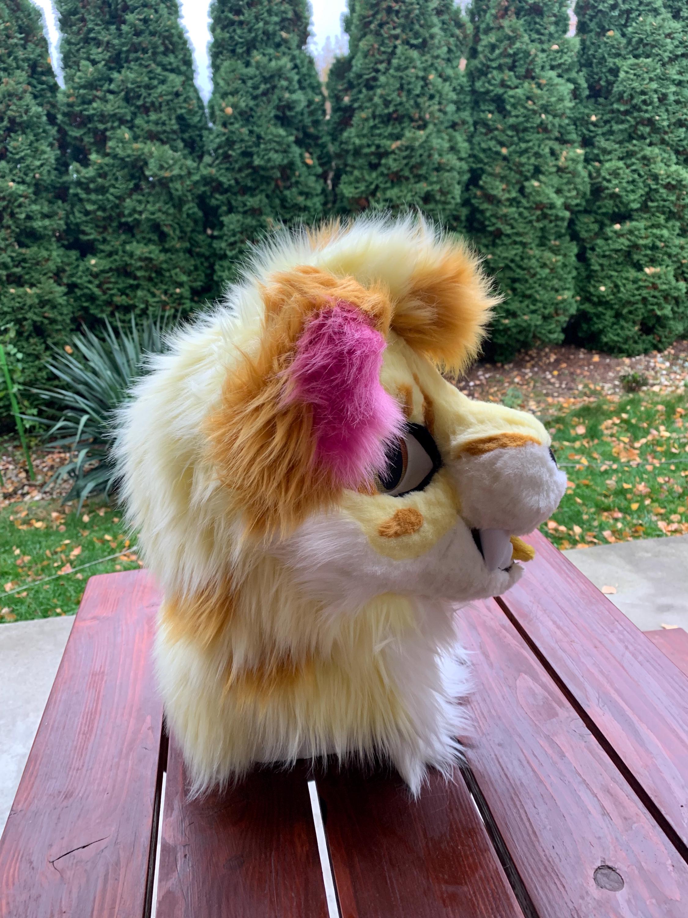 Premade Yellow Sabertooth Fursuit Head - Etsy Canada