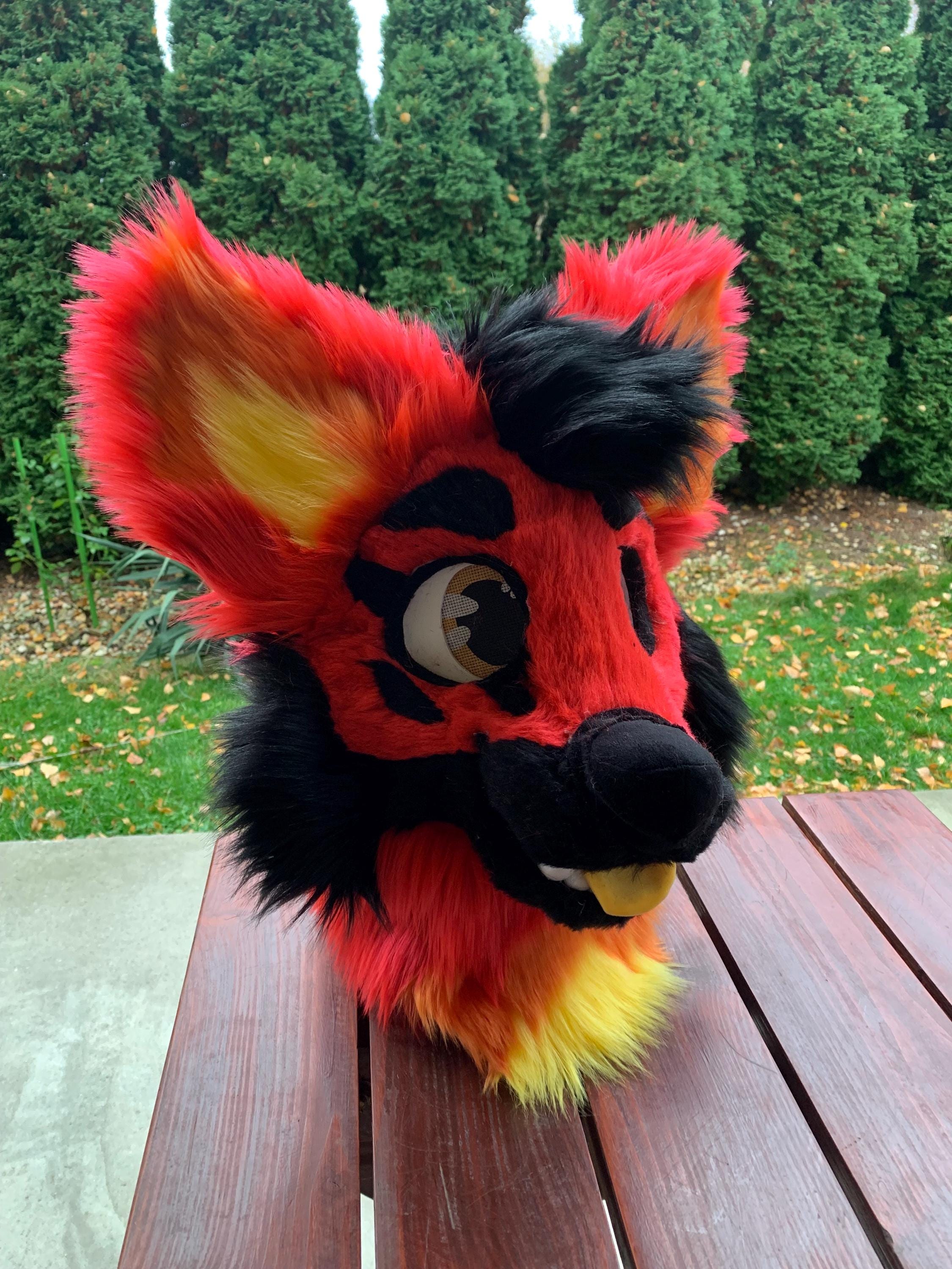 Premade Fire Wolf Fursuit Head - Etsy Australia