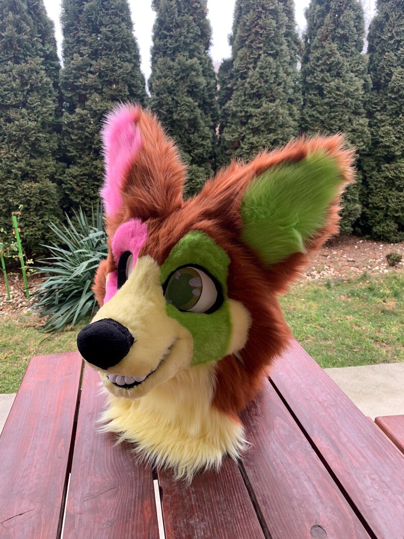 Premade Colorful Fox Fursuit Head - Etsy