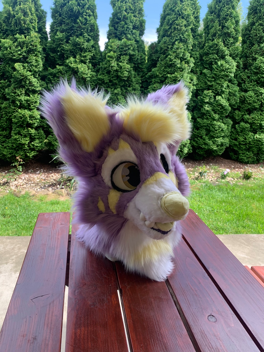 Premade Purple Wolf Fursuit Head - Etsy UK