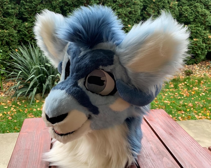 Premade Blue Goat Fursuit Head - Etsy