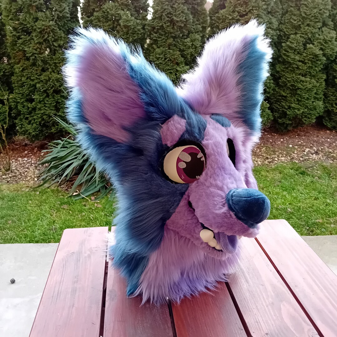 Premade Purple Canine Fursuit Head - Etsy UK