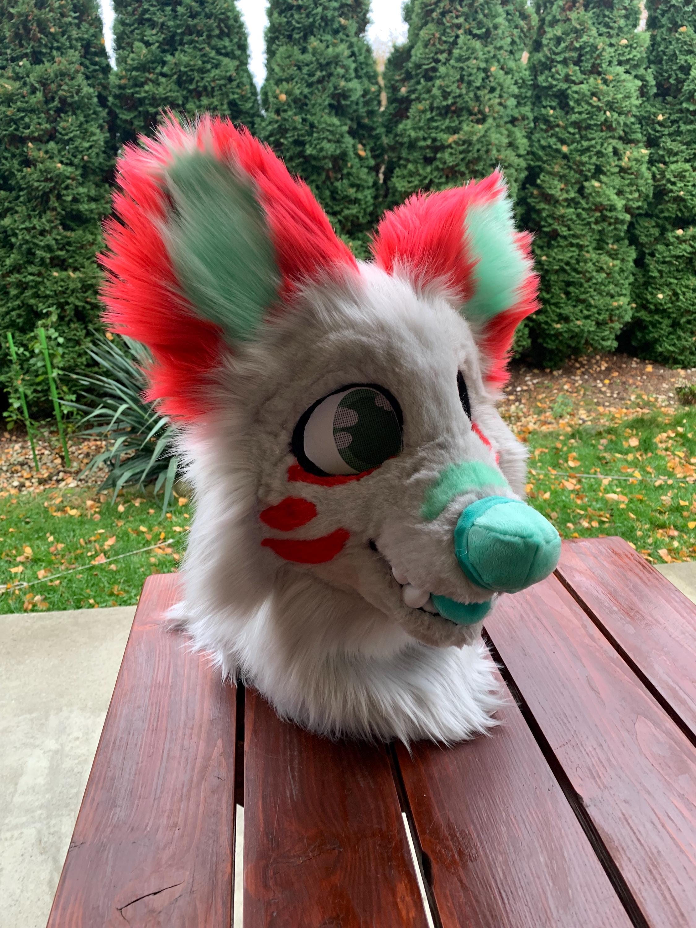 Premade Grey Canine Fursuit Head - Etsy