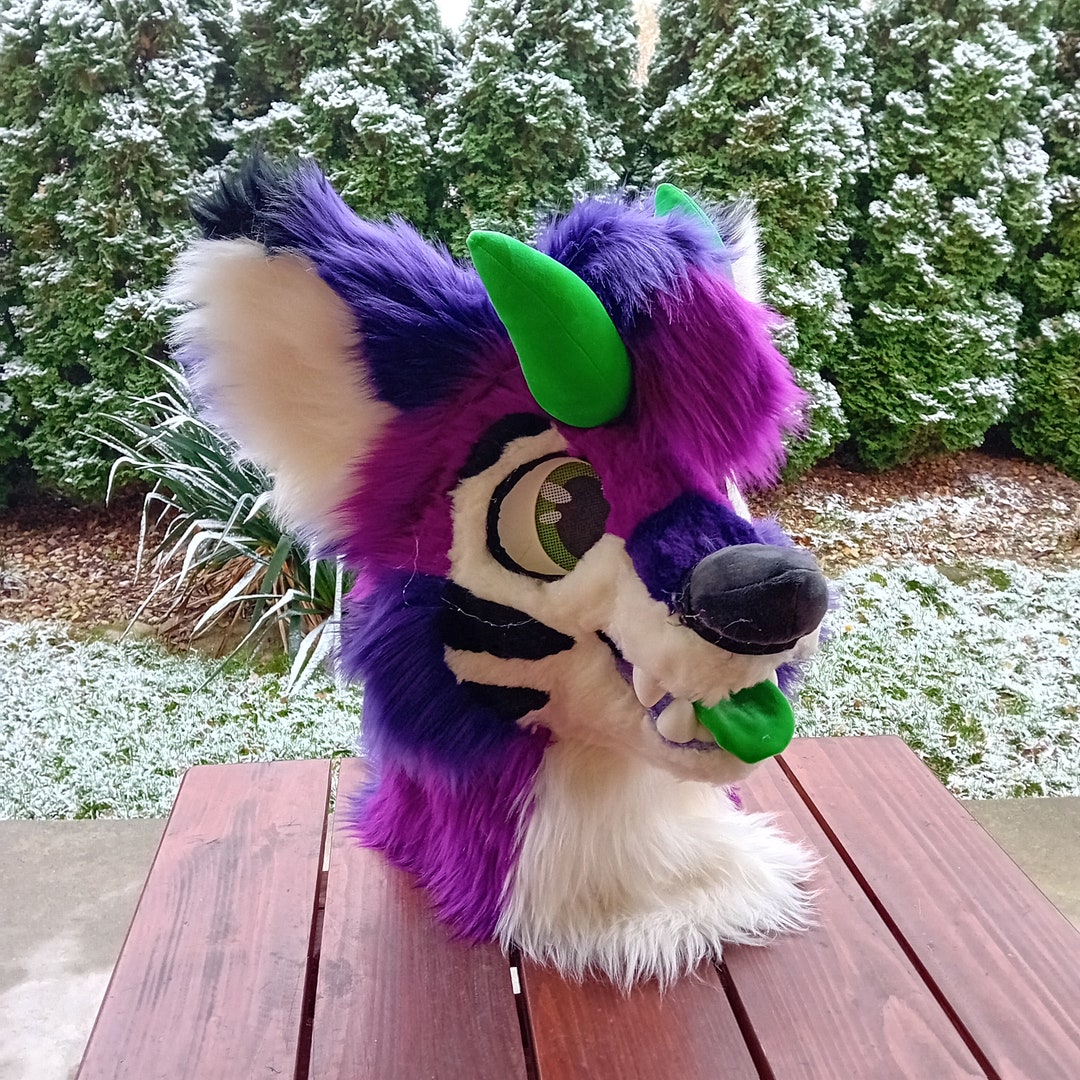 Premade Purple Canine Fursuit Head - Etsy UK