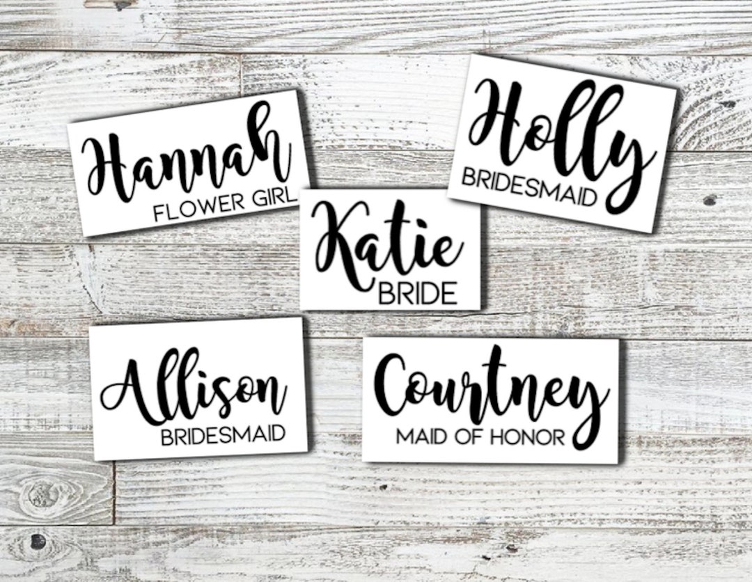 Bridal Party Vinyl Decal Bridesmaids Decals Custom Bridal Party Gifts ...