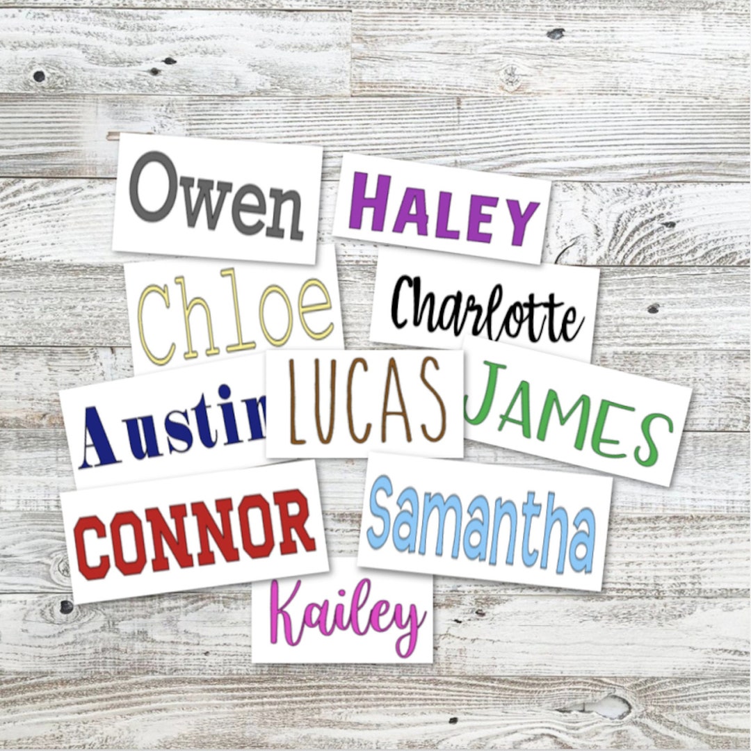 Custom Name Decal Organizing Decals Back to School Decals - Etsy