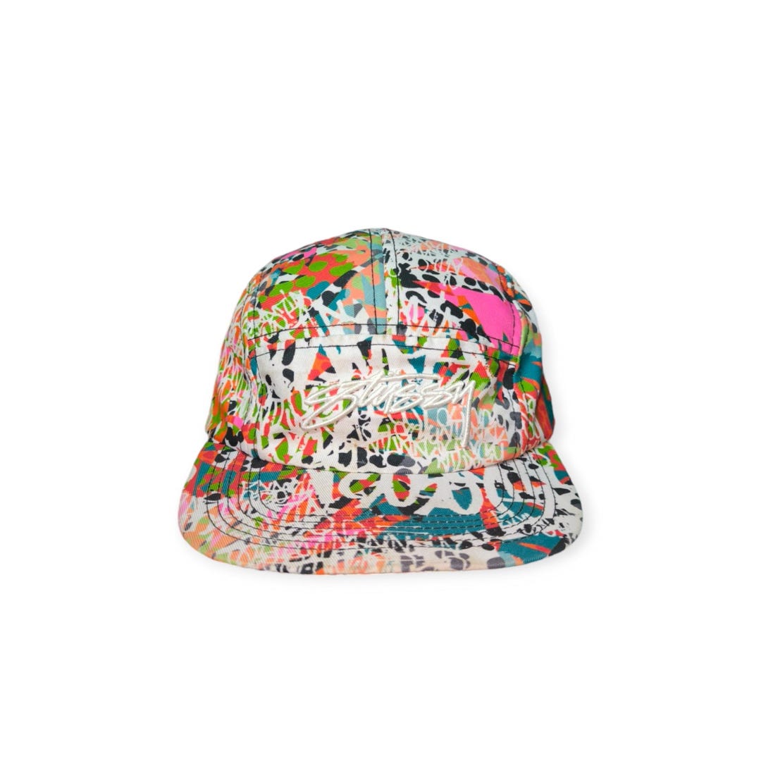 Stussy Splatter Graffiti 5 Panel Cap - Etsy