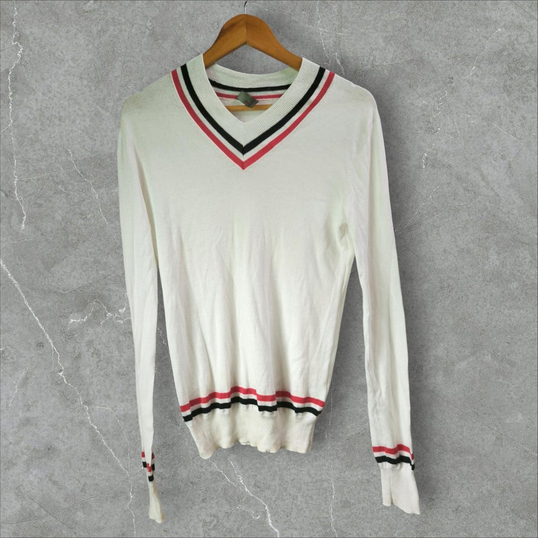 Dior Homme Hedi Slimane SS06 Striped Line V-neck Knit Sweater - Etsy