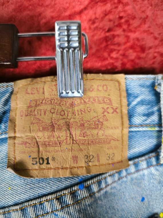 Vintage Levi's 501 Non Selvedge Custom Painter Jeans - Gem