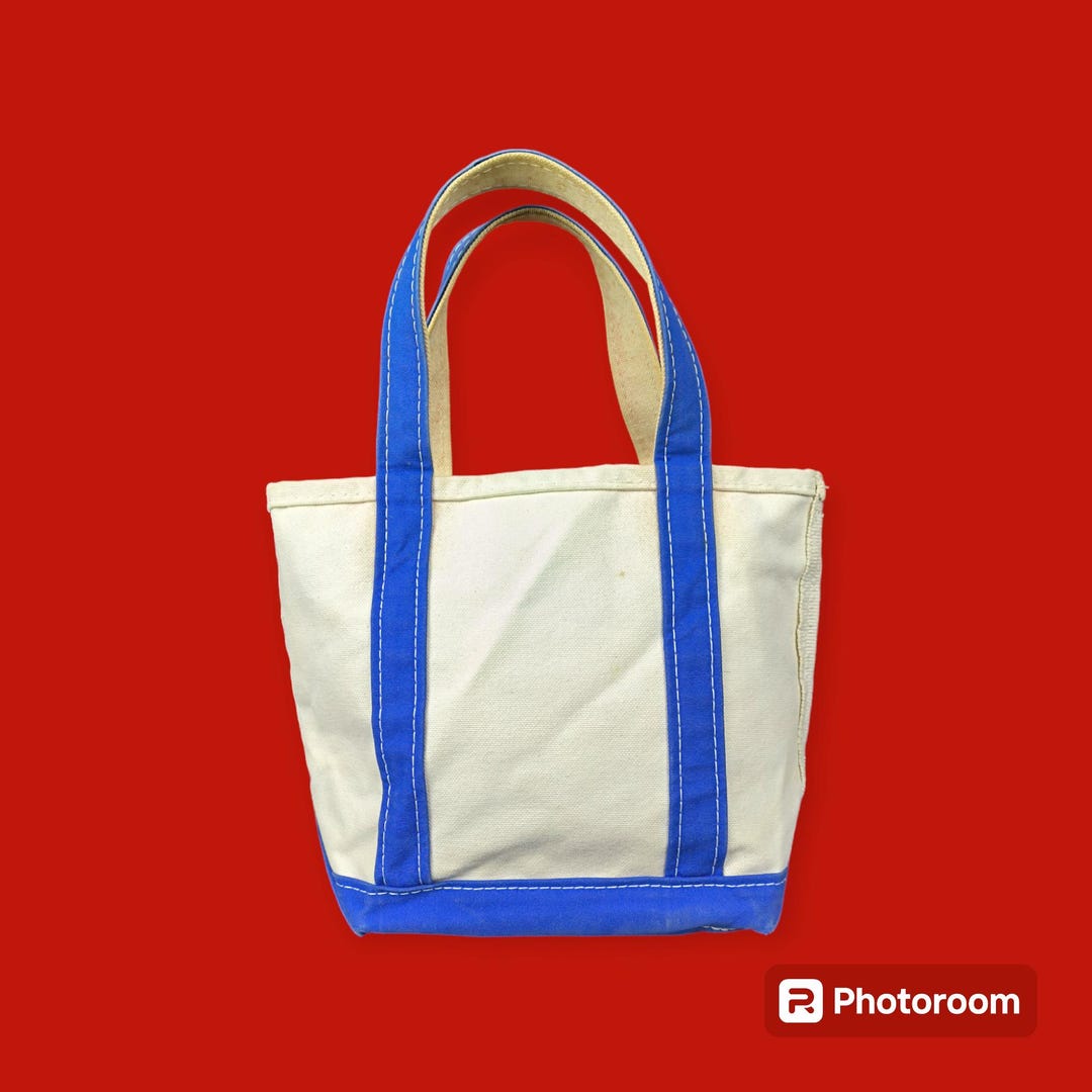Vintage L.L. Bean Canvas Tote Bag - Etsy