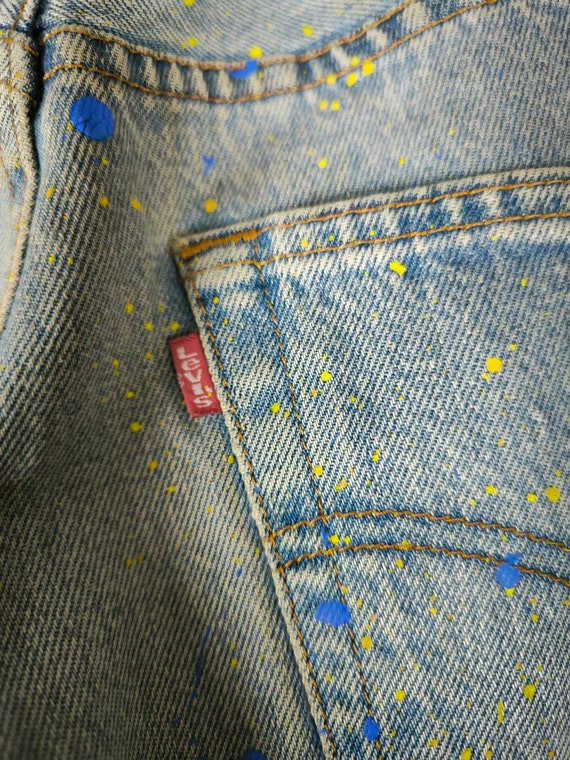 Vintage Levi's 501 Non Selvedge Custom Painter Jeans - Gem