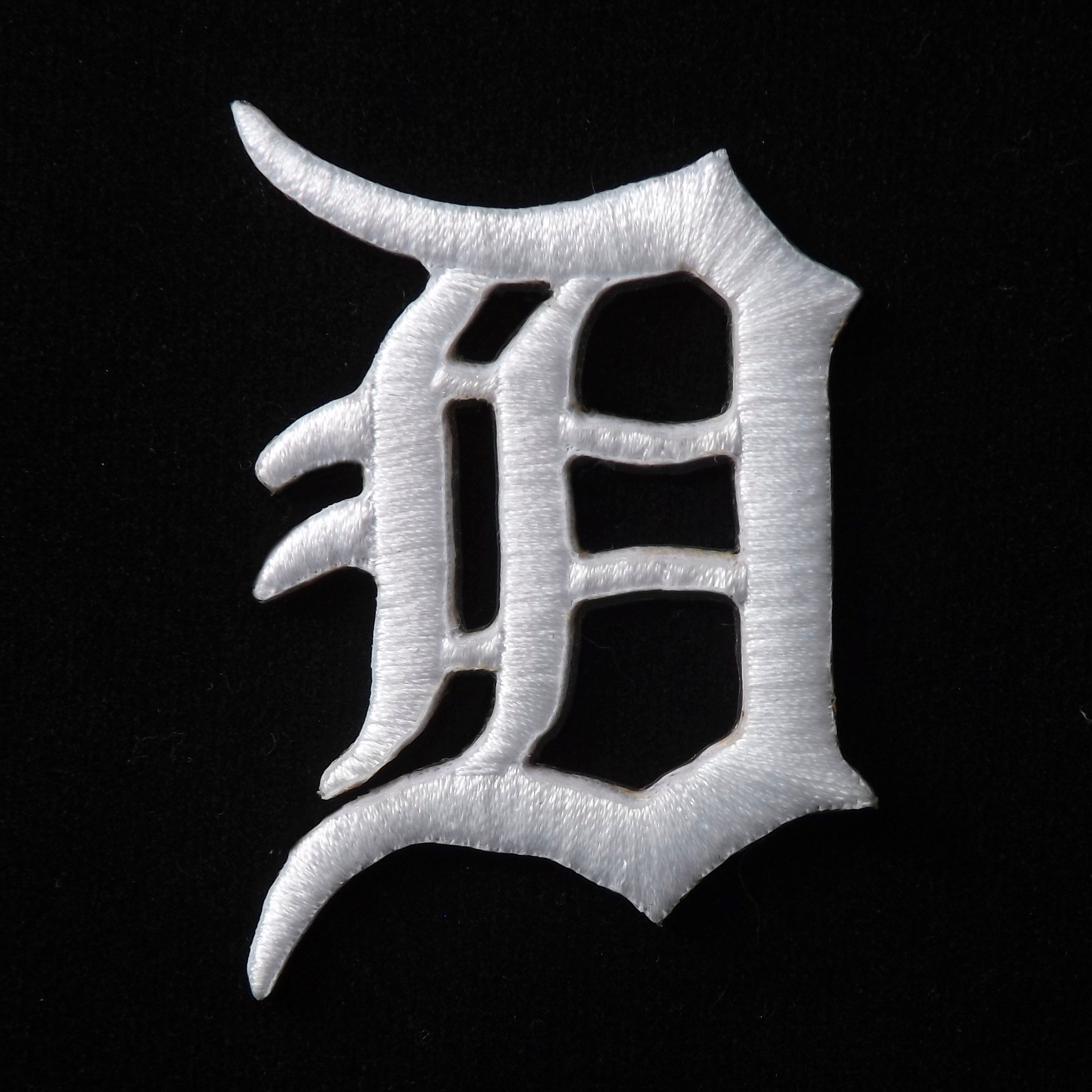 1 pc. 6.00 to 7.50 cm. detroit D white embroidery iron on sew | Etsy