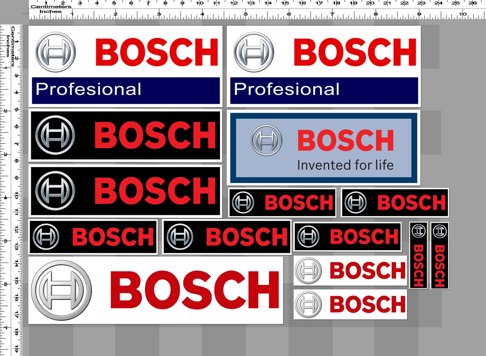 1 sh. bosch decal sticker gang sheet UV print die-cut motor | Etsy