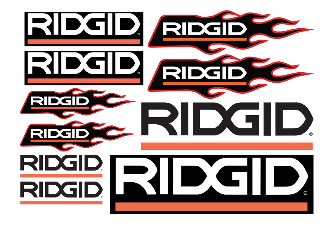1 Sh. Ridgid Tool Decal Sticker Gang Sheet UV Print Die-cut | Etsy